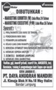 INFO LOKER LAMPUNG PT DAYA ANUGRAH MANDIRI Lowongan Kerja Lampung