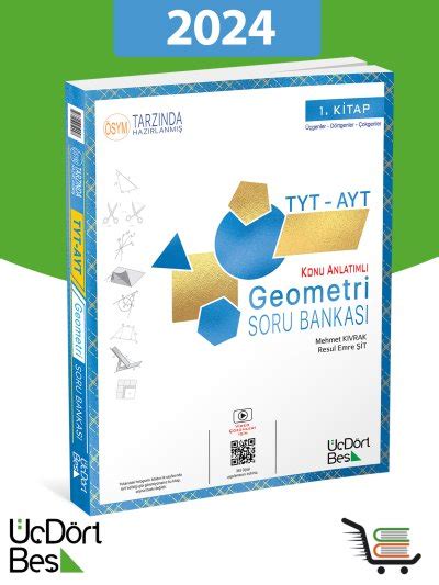 2024 Model TYT AYT Geometri Soru Bankası 1 Kitap Üç Dört Beş