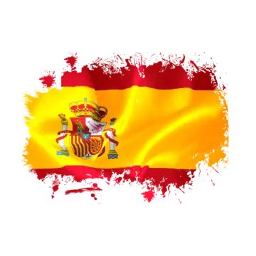 Spain Folded Flag In Watercolor Brush New Spain Flag Football PNG
