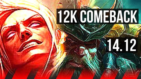 VLADIMIR Vs GANGPLANK TOP 12k Comeback 77k DMG 66 Winrate