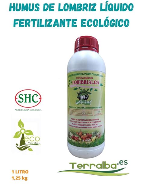 Humus de Lombriz Líquido Fertilizante Natural y Ecológico Envase 20 Litros