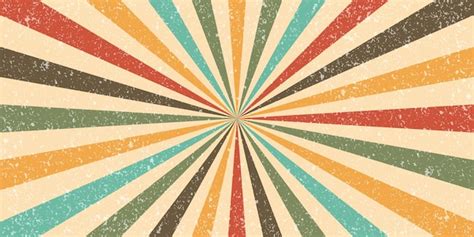 Sunburst Retro Colors Background Fundo Vintage Para Pintar O Papel De
