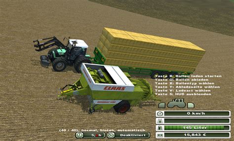 FS2013 Load Claas Quadrant 1200 bales with UBT v 1 1 Patches Mod für