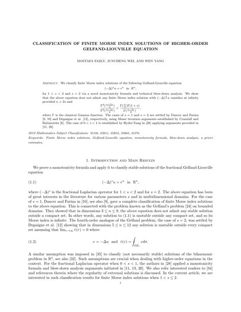 pdf classification of finite morse index solutions of higher order gelfand liouville equation