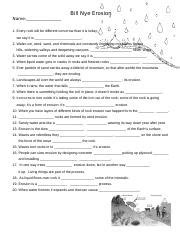 Weathering Erosion Deposition Bill Nye