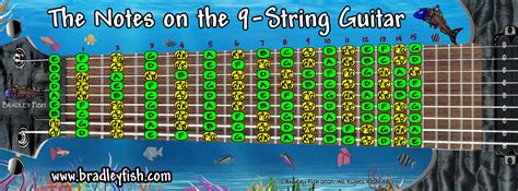 The Notes On The 9 String Guitar Bradley Fish