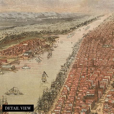Buy HISTORIX Vintage 1865 Map Of New York Canvas 24x36x1 5 Inch