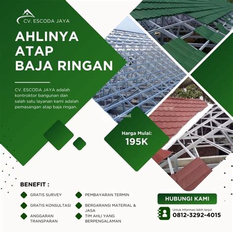 Jasa Pemasangan Atap Spandek Rangka Baja Ringan Di Sidoarjo Tribun