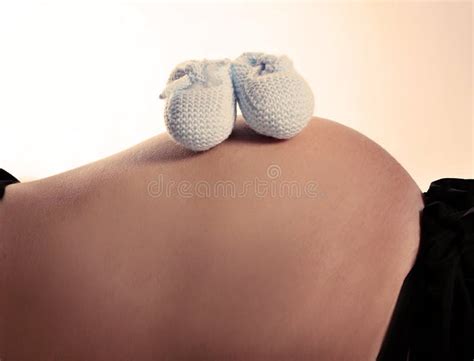 Shot Of The Naked Belly Of A Pregnant Woman Stock Image Image Of