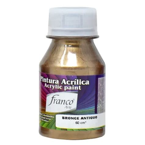 PINTURA AL FRIO FRANCO X60 ML METALIZADO BRONCE ANTIGUO 36