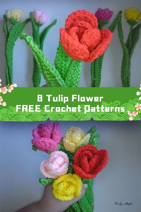 Decorate Your Home With Tulip Flower Crochets 8 Free Patterns