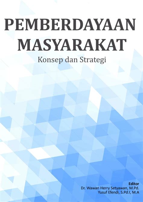 PDF Pemberdayaan Masyarakat Konsep Dan Strategi