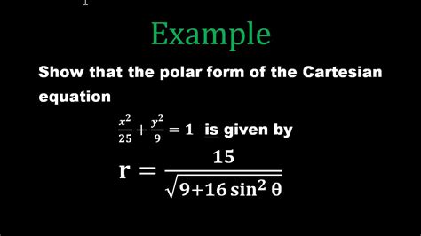 conversion of polar equation to cartesian form youtube
