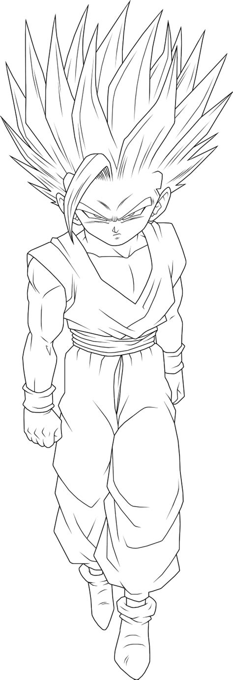 Dbz Gohan Coloring Pages Sketch Coloring Page