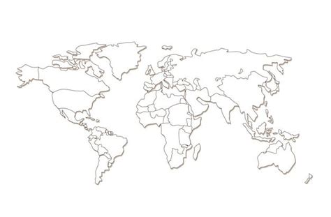 The World Map In Linear Style