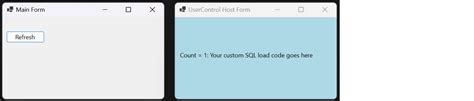 how to refresh user control from another form in winforms using c stack overflow
