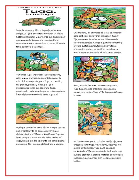 Cuento UGA LA Tortuga Sadasdasd Tuga La Tortuga Y Tija La