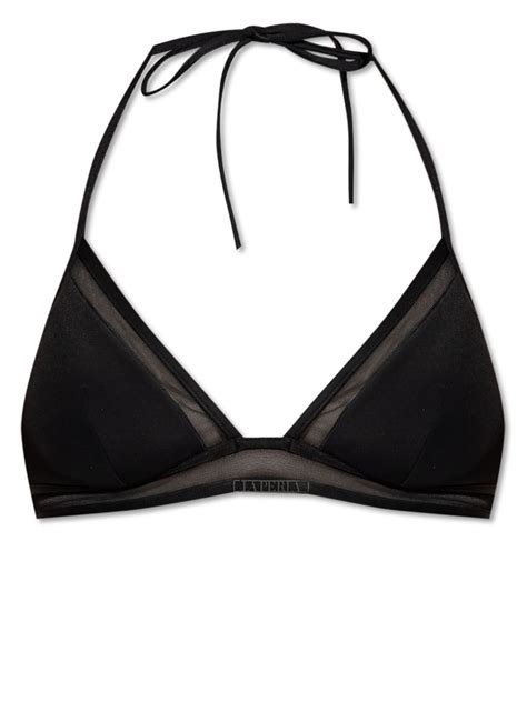 La Perla Top De Bikini Con Placa Del Logo Y Paneles Negro Farfetch Mx
