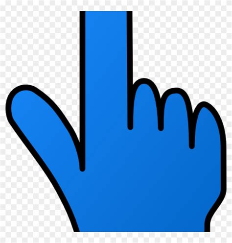 Pointing Finger Clip Art Pointing Finger Without Shade Blue Pointing