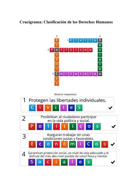 Crucigrama Mod Derecho De Familia Crucigrama Clasificaci N De Los