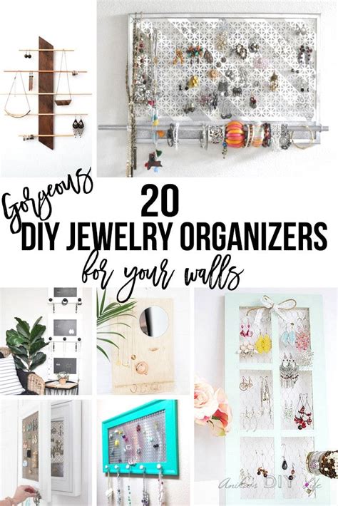25 DIY Wall Jewelry Organizers Jewelry Organizer Wall Jewelry