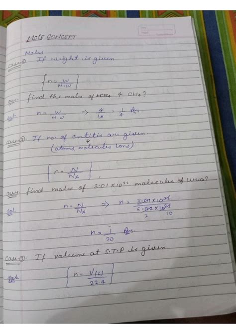 Solution Mole Concept Notes For Iit Jee Pdf Studypool