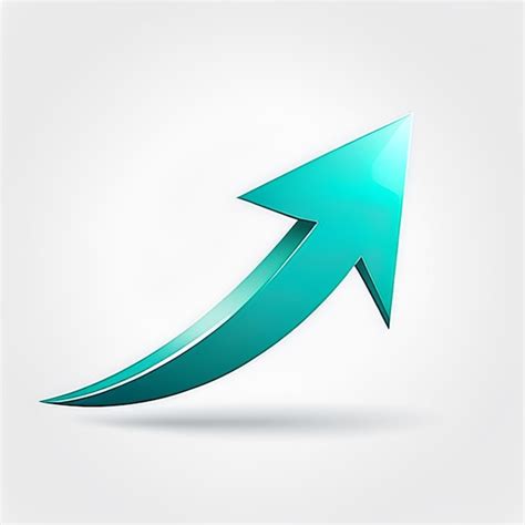 Un Icono De Flecha Curva Que Apunta Hacia Arriba Vector Premium