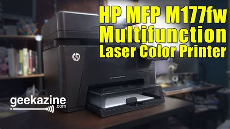 HP Multifunction Color Laser Printer M177fw YouTube