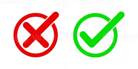 Green Tick And Red Cross Png