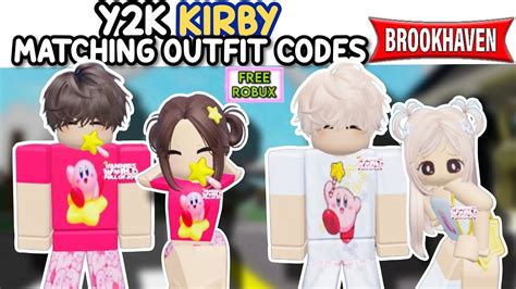 Y2K KIRBY GIRL AND BOY MATCHING OUTFIT CODES FOR BROOKHAVEN RP BERRY