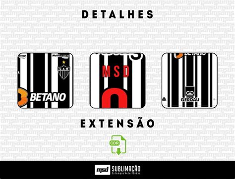 Estampa Vetor Atlético Mineiro 2023 2024 Elo7