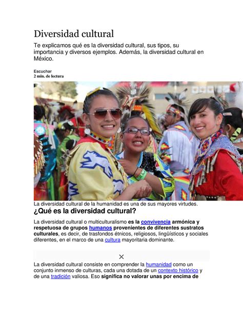Diversidad Cultural Material De Repaso De La Materia Diversidad