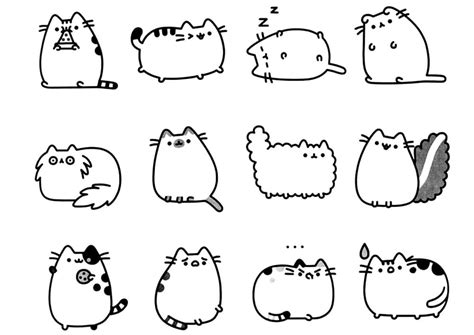 Fise de Colorat cu Dulce Pusheen Descărcați imprimați sau colorați