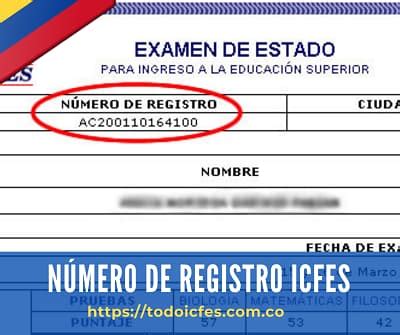 Número de Registro ICFES Actualizado 2024