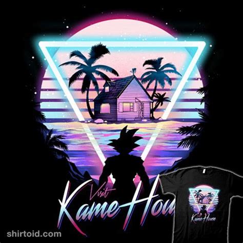Visit Kame House Retro Travel Poster Dragon Ball Art Dragon Ball Tattoo