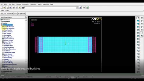 modeling of composite laminate under buckling in ansys apdl youtube