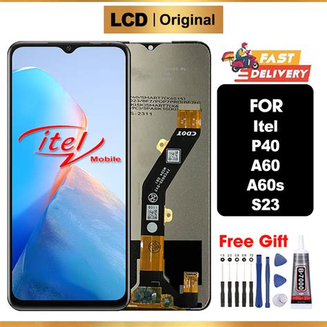LCD Itel P40 A60 A60S Itel S23 Original TouchScreen Fullset
