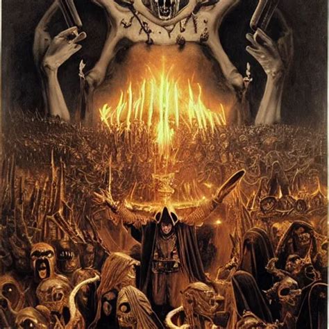 Dante S Inferno With People In Black Hooded Tunic Stable Diffusion