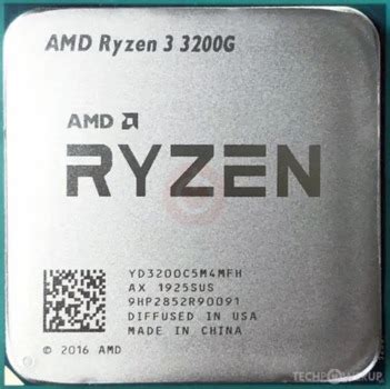 AMD Ryzen 3 3200G Specs TechPowerUp CPU Database
