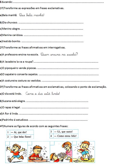 Classifique As Frases Em Afirmativas Negativas Interrogativas E