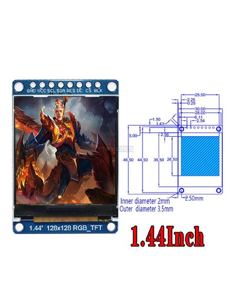 Módulo Display LCD TFT IPS 1 44 80x160 Full Color LCD Grafico