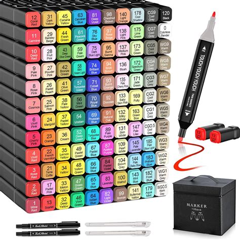 Amazon Banral Alcohol Markers 120 Colors Dual Tip Alcohol Based