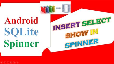 android sqlite database spinner insert select populate youtube