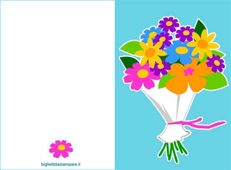 Biglietto Festa Della Mamma Mazzo Di Fiori Biglietti Da Stampare