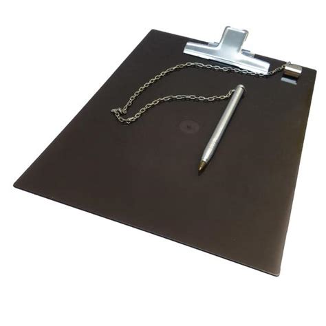 Prancheta Ofício Caneta Suporte Acrílico Prendedor Metal XPTO