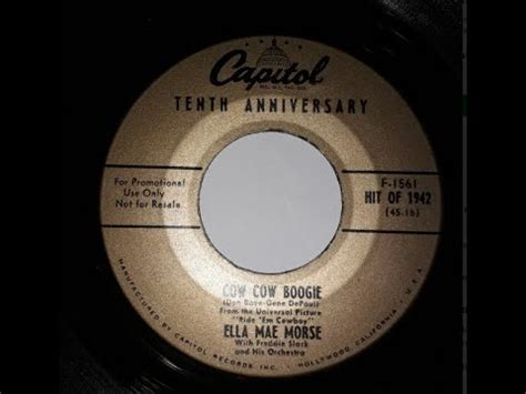 Ella Mae MORSE Cow Cow Boogie 1952 Un Titre Swing YouTube