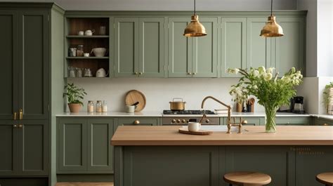 Beautiful Olive Green Kitchen Cabinet Ideas