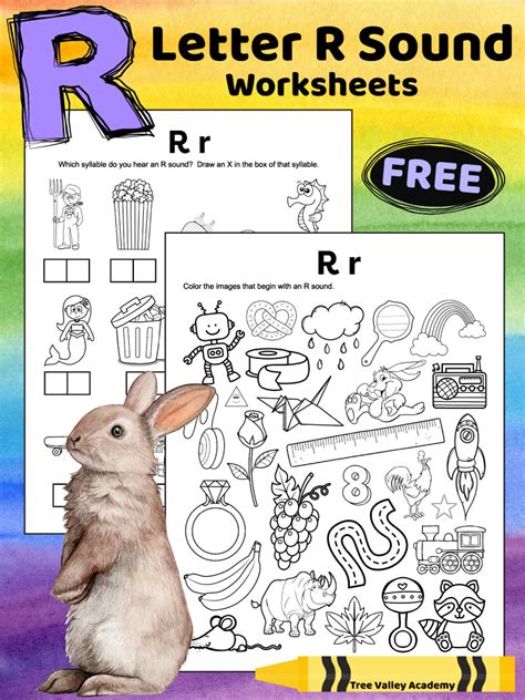 Letter R Sound Worksheets Tree Valley Academy