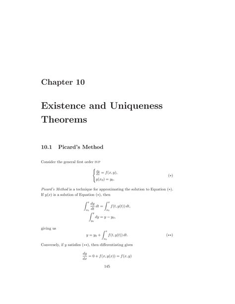 differential equation p9 chapter 10 existence and uniqueness theorems 10 picard s method