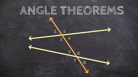 geometry what are the angle theorems for parallel lines and a transversal youtube
